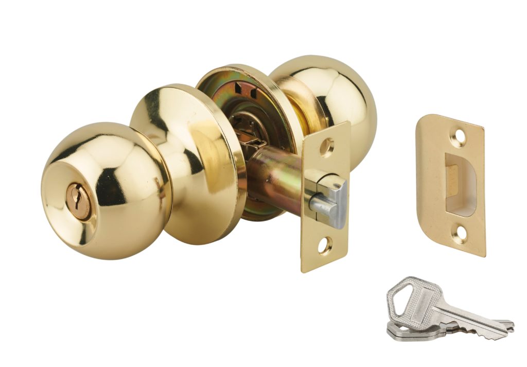 Rim lock double golden entrance 3 keys adjustable axis 60/70 mm ...