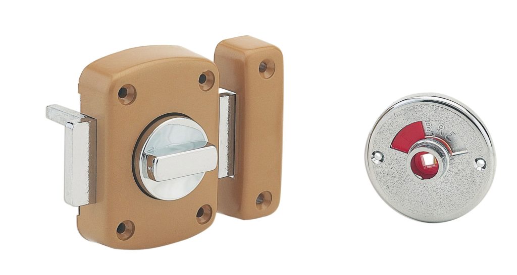 Interior door locks sdb ALOUETTE 50 mm epoxy bronze for WC - Thirardasia